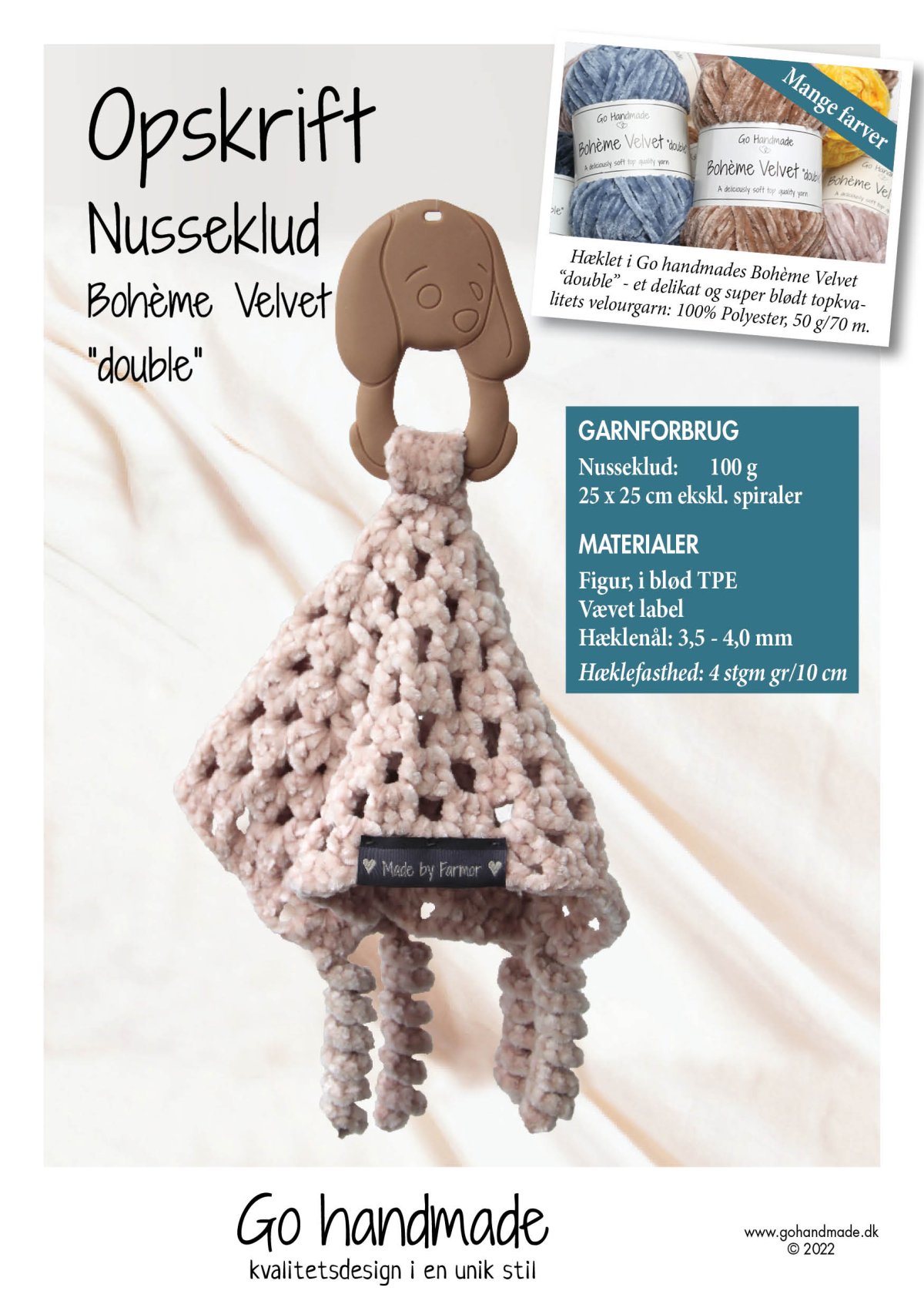 Cuddle Cloth with TPE Figure - DK - Animals and Cuddle cloths - Go handmade