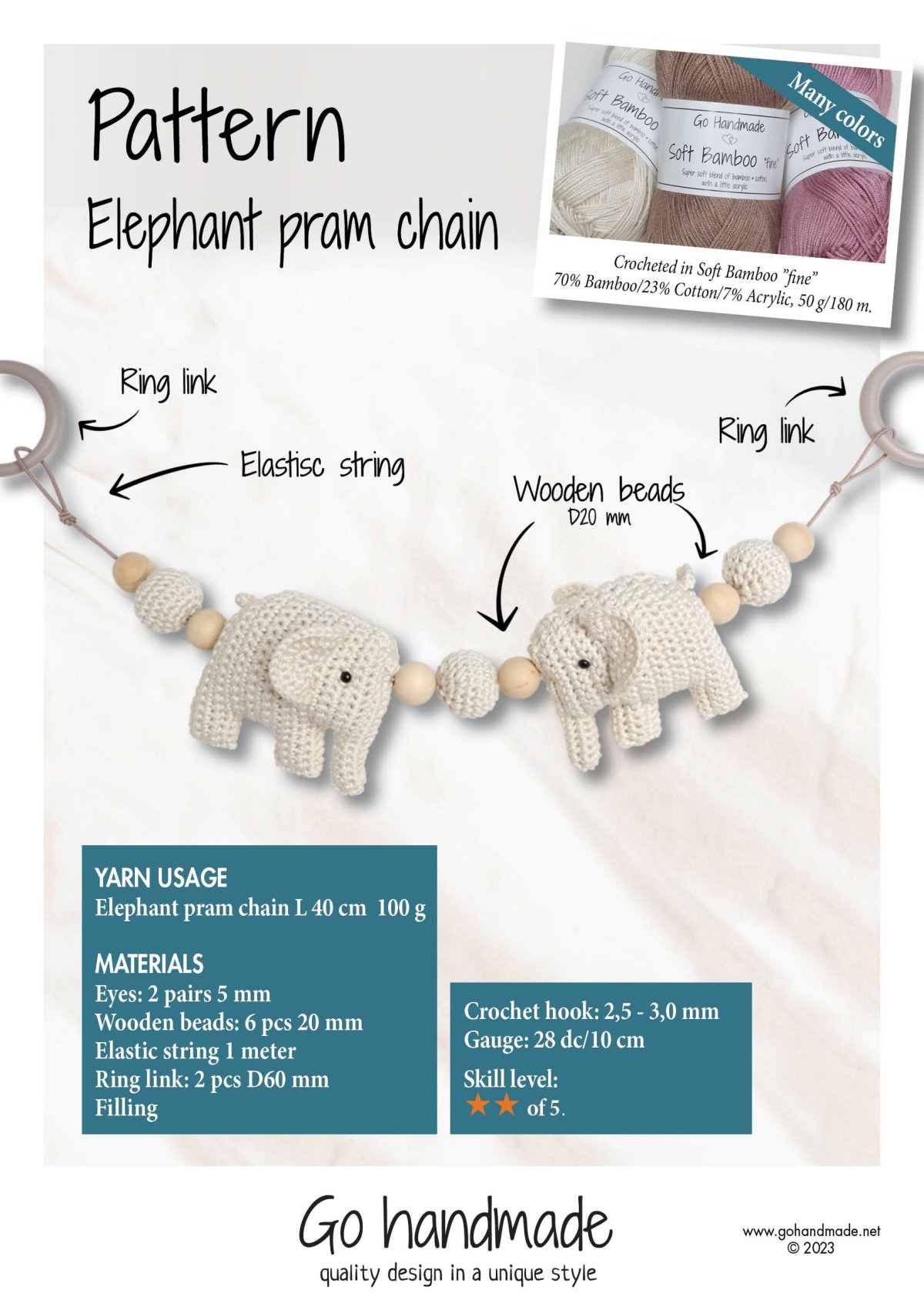 Pram chain - UK - Mobile and dream catcher - Go handmade